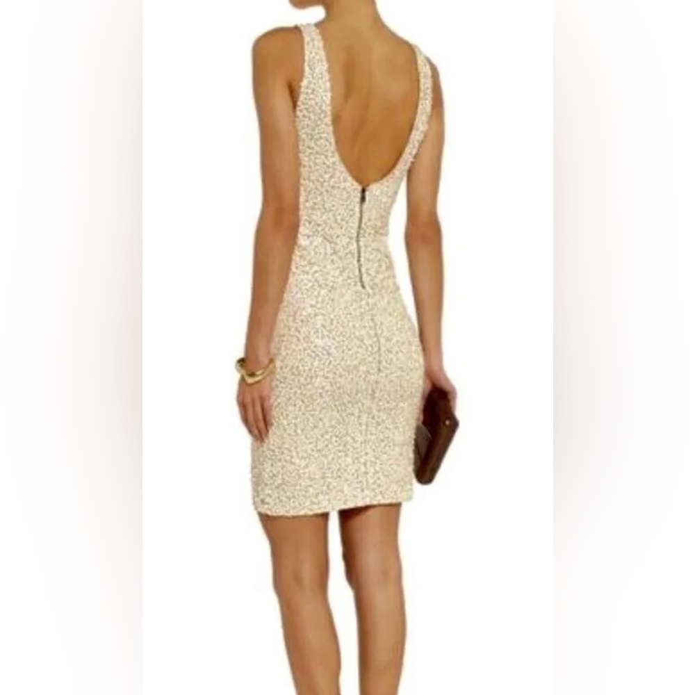 Alice + Olivia Kimber Scoop Back Sequin Form Fitting … - Gem